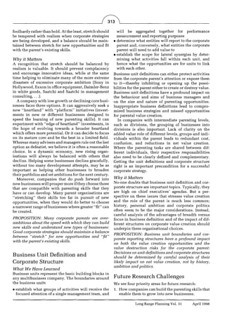 Corporate strategy and parenting theory | PDF