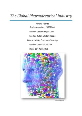 Corporate Strategy Assignment - The Global Pharmaceutical Industry | PDF