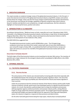 Corporate Strategy Assignment - The Global Pharmaceutical Industry ...