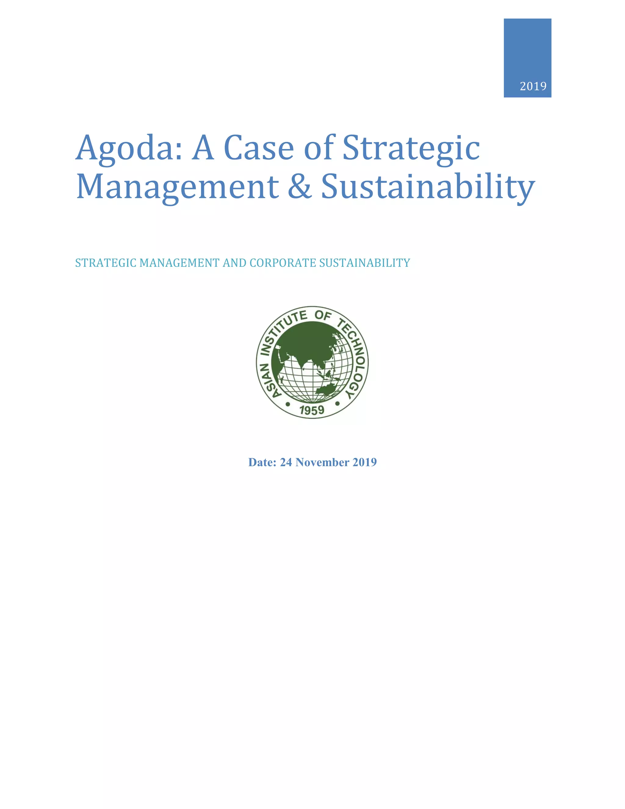 Agoda: Corporate Strategy & Sustainability | PDF