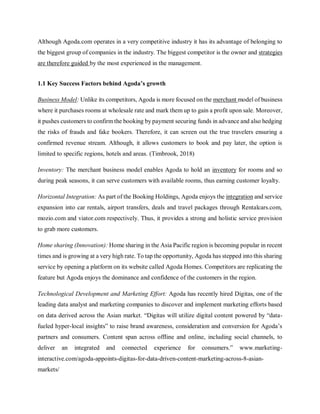 Agoda: Corporate Strategy & Sustainability | PDF