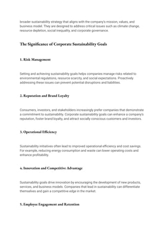 Corporate Sustainability Goals_ Driving Business Success Through ...