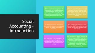 Corporate Sustainability - Social Accounting | PPTX