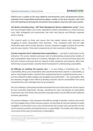 Corporate Sustainability Strategy Plan | PDF