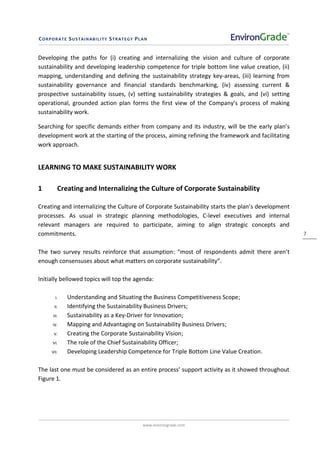 Corporate Sustainability Strategy Plan | PDF