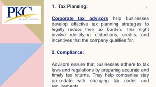 Corporate tax advisor | PPTX