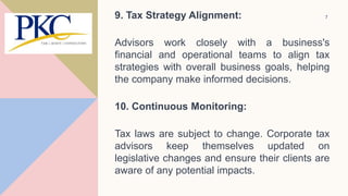 Corporate tax advisor | PPTX
