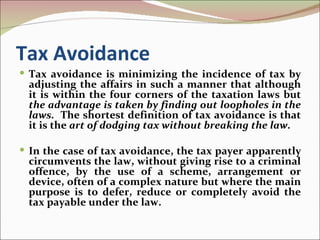 Corporate tax planning | PPT