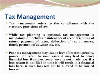 Corporate tax planning | PPT