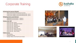 Corporate training - Mind Programming - Kushalta Academy | PPTX