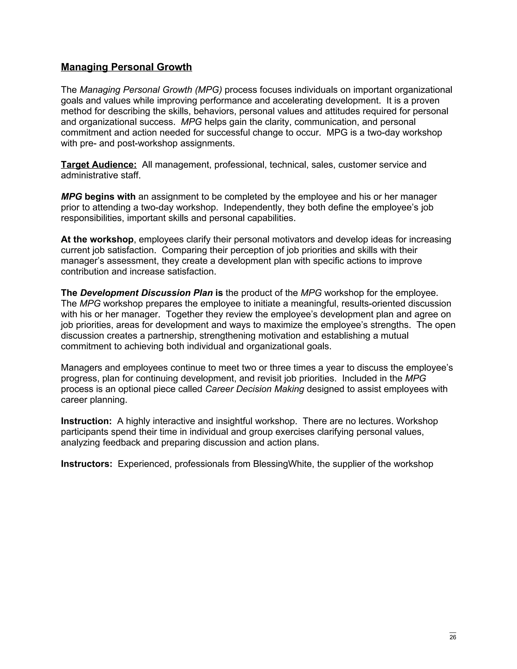 Corporate Training And Development Catalog | DOC