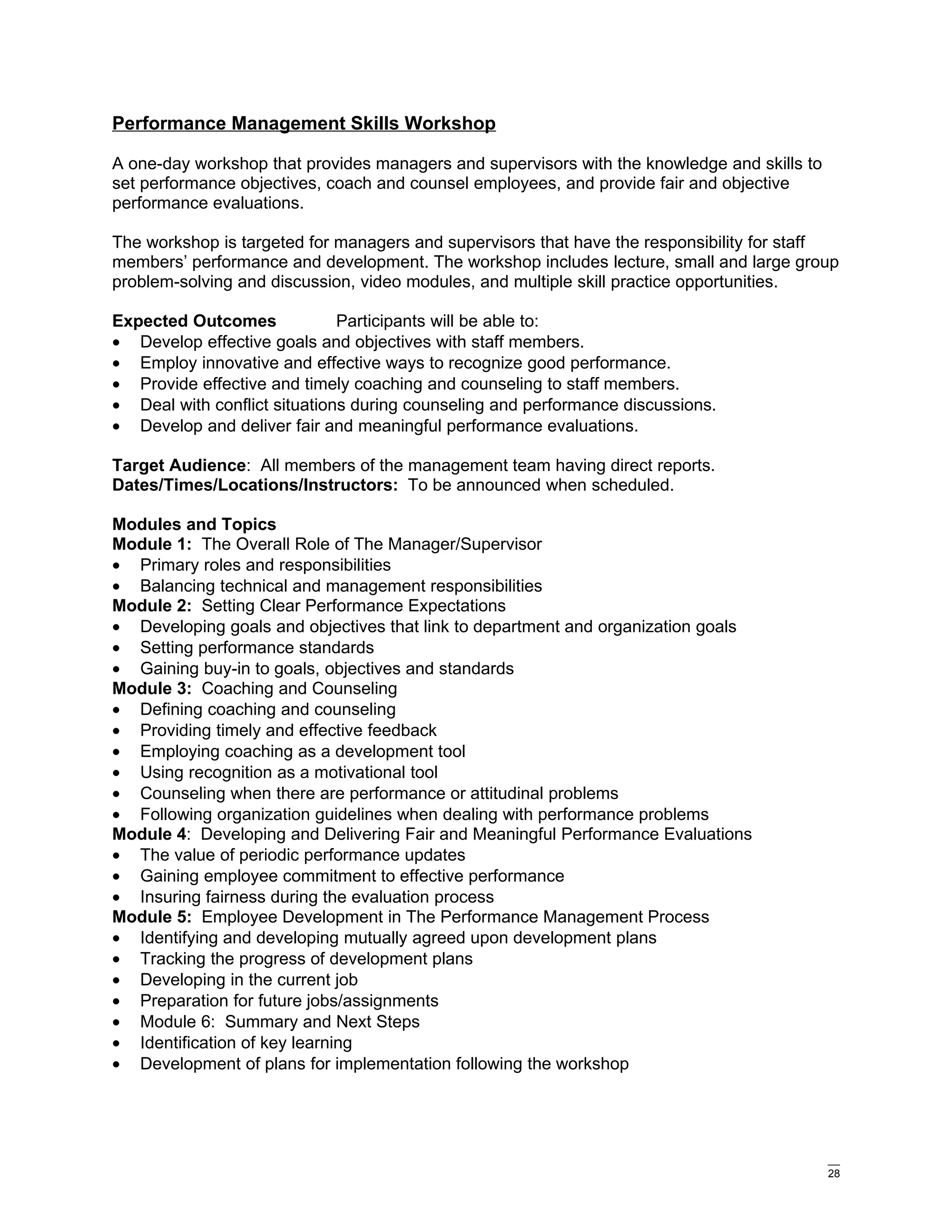 Corporate Training And Development Catalog | DOC
