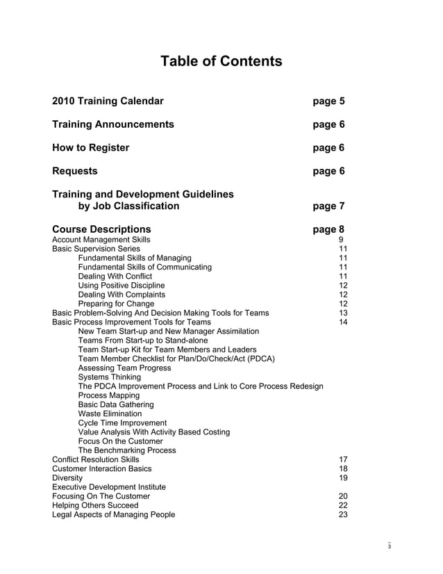 Corporate Training And Development Catalog | DOC | Undergraduate ...