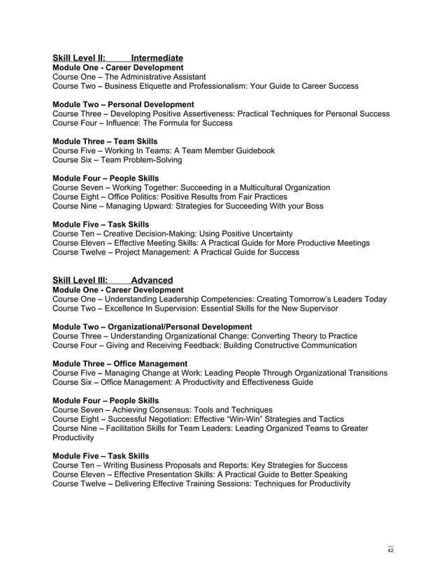 Corporate Training And Development Catalog | DOC | Undergraduate ...