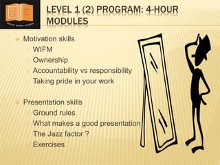 Corporate training modules | PPTX