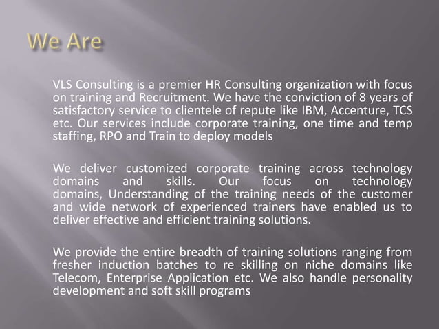 Corporate Training Vls Consulting Llp | PPT