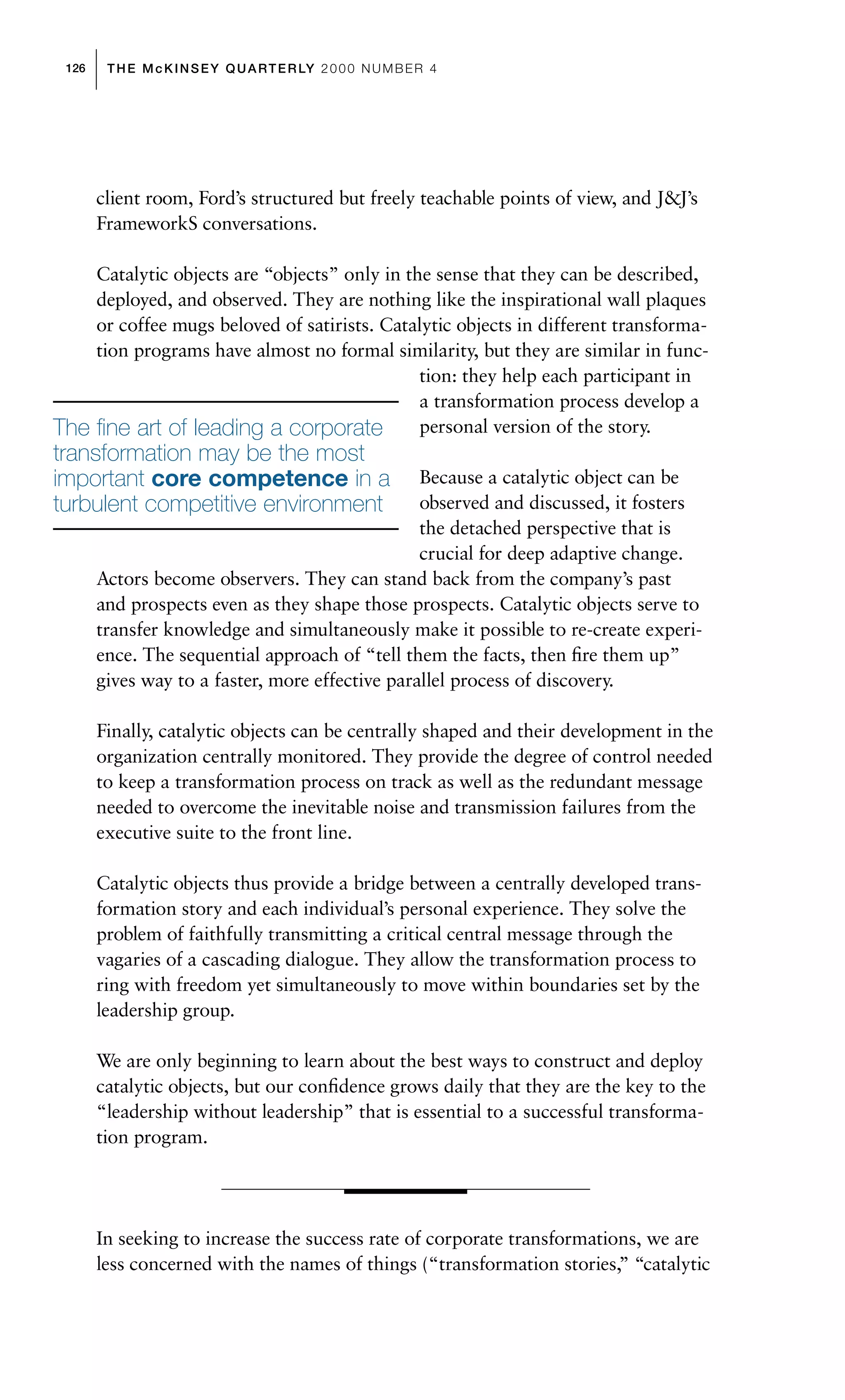 Corporate transformation without a crisis | PDF