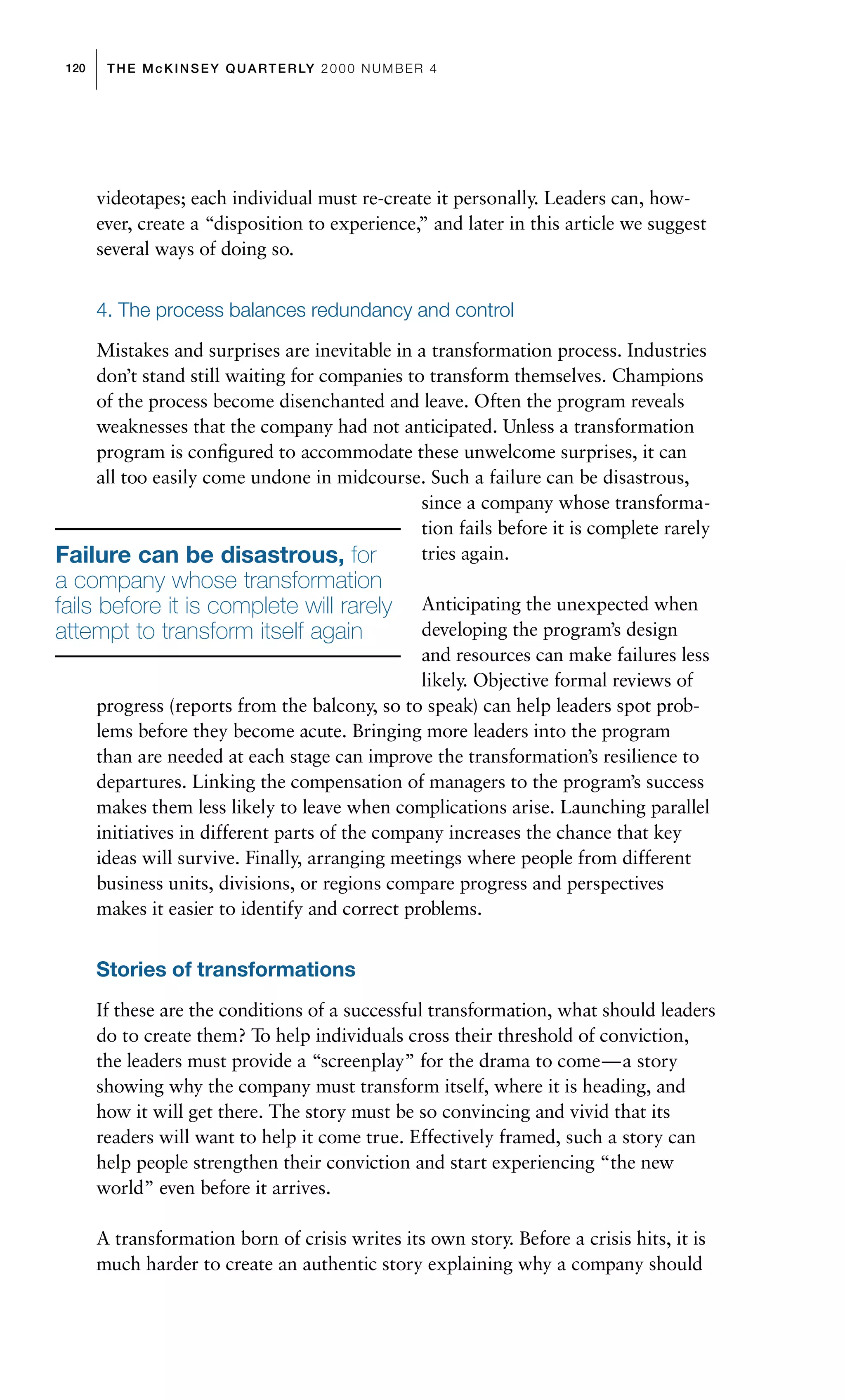 Corporate transformation without a crisis | PDF
