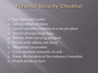 Corporate Travel Security - Part One | PPTX
