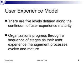 Corporate User Experience Maturity Model | PPT | IT and Internet ...