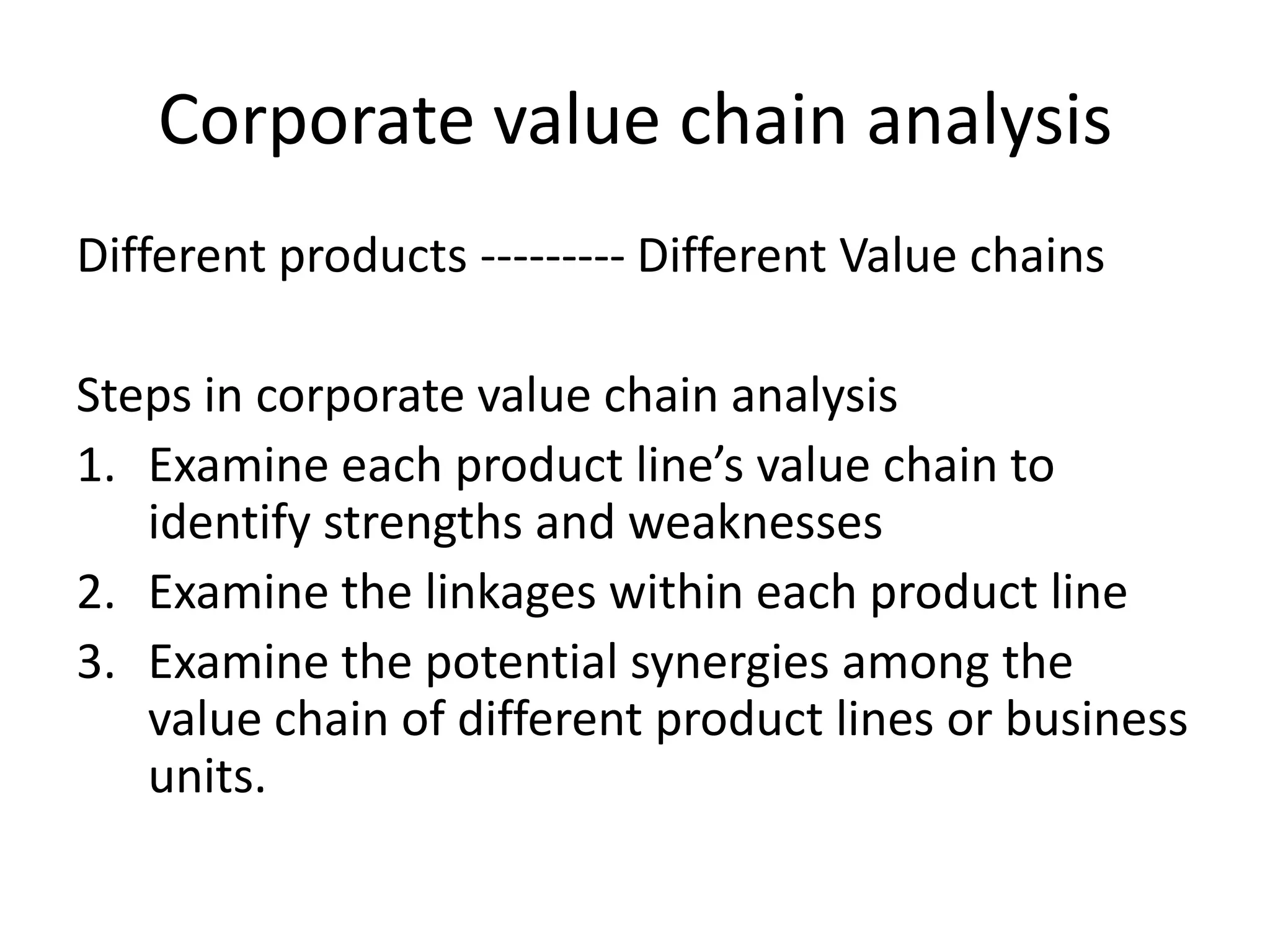Corporate value chain analysis | PPTX