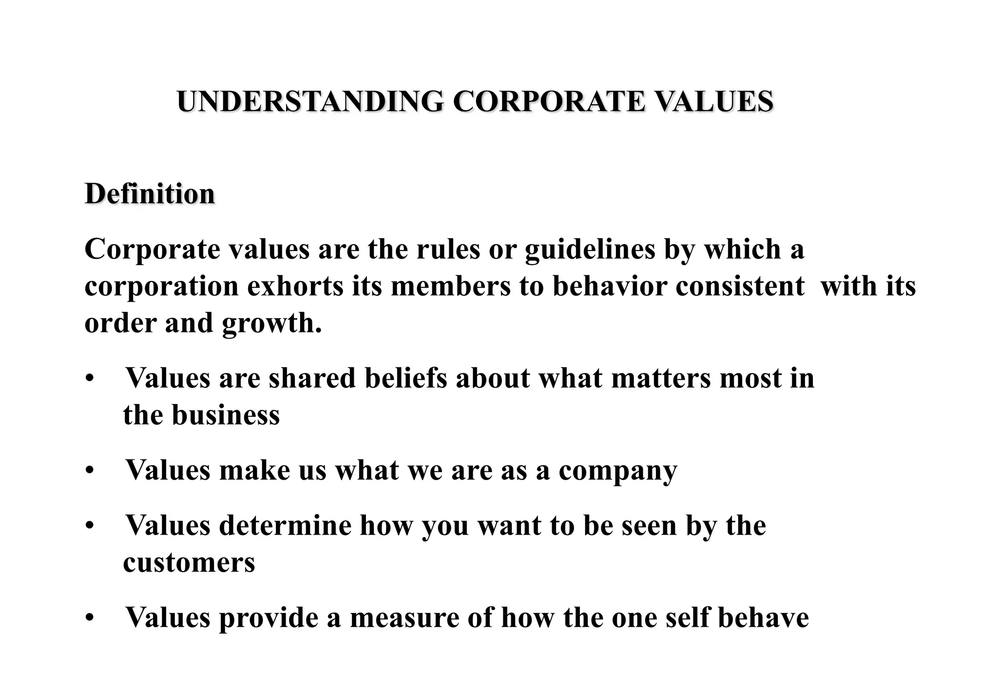 corporate values and behavior.ppt