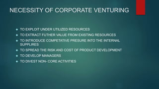 Corporate venturing | PPTX