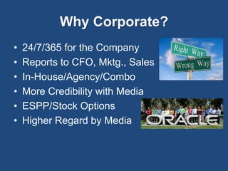 Corporate vs. Agency PR | PPTX