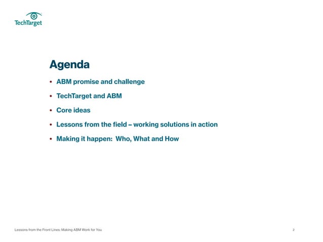 Lessons from the Front Lines: Making ABM Work for You | PDF | Marketing ...