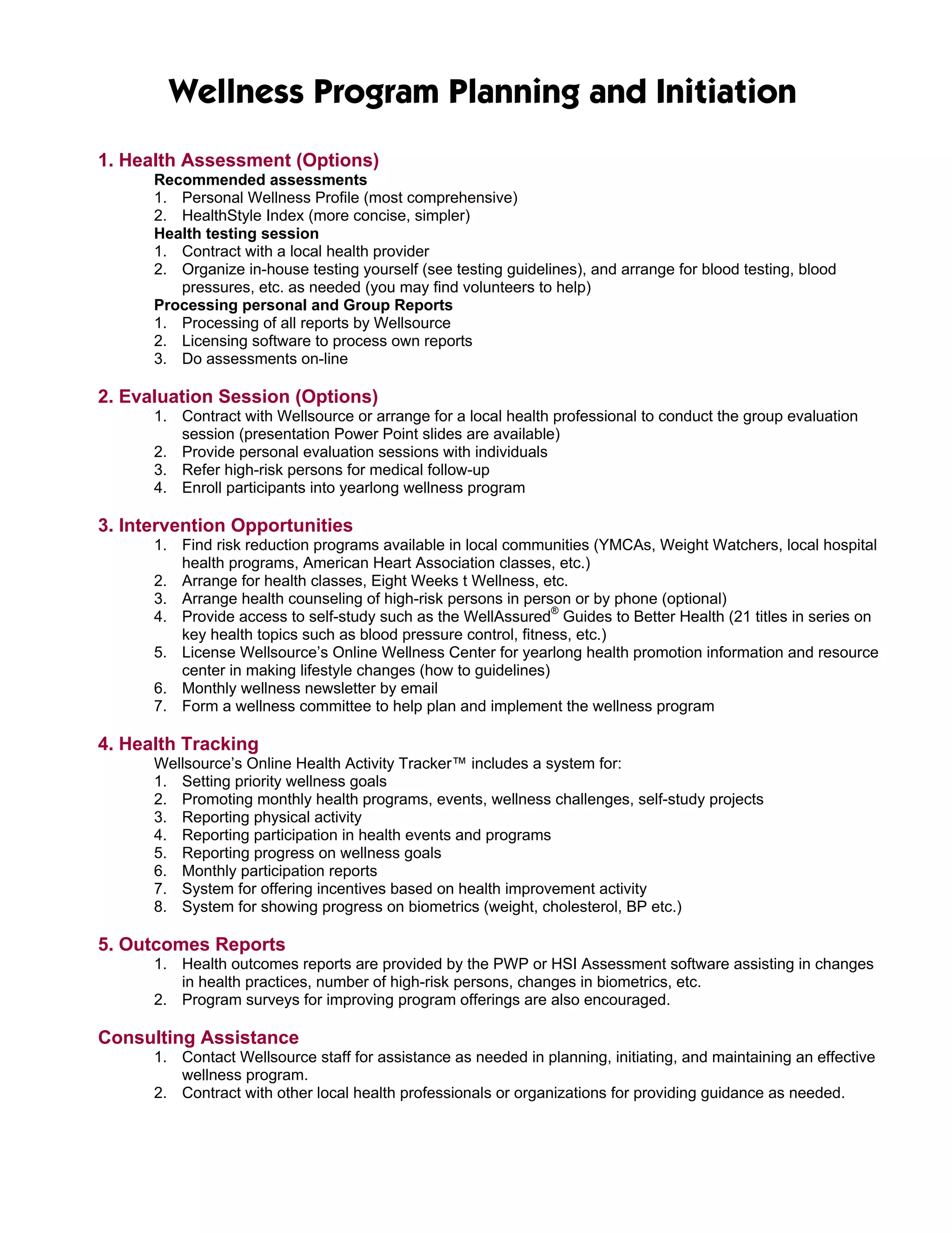 Corporate wellness program design | PDF