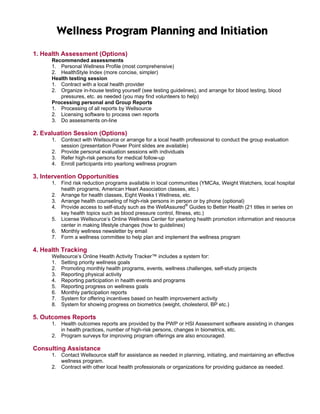 Corporate wellness program design | PDF