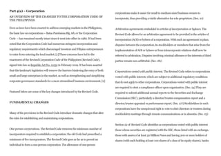 Revised Corporation Code Notes - Overview | DOCX