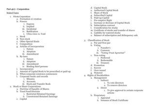 Revised Corporation Code Notes - Overview | DOCX