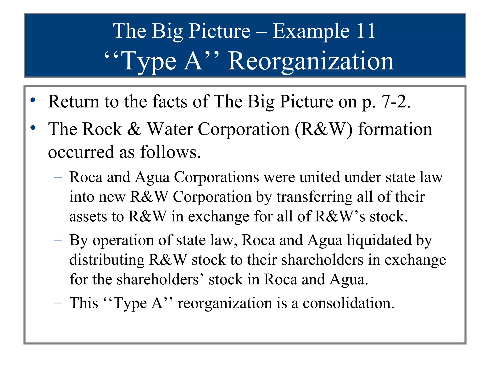 Corporation reorganization | PPT
