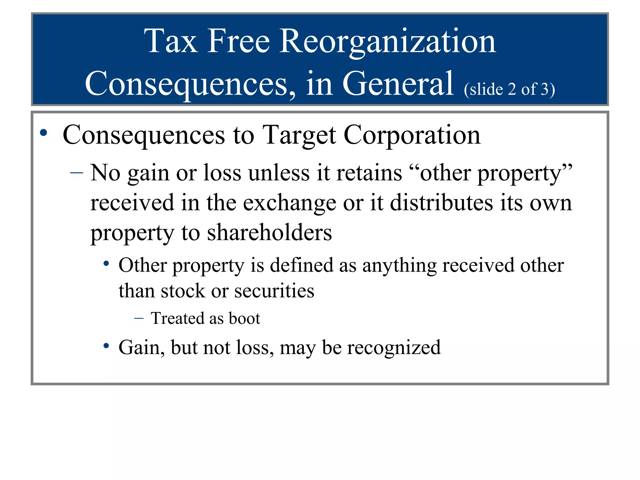 Corporation reorganization | PPT