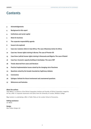 Corporations, Institutions and better Governance | PDF