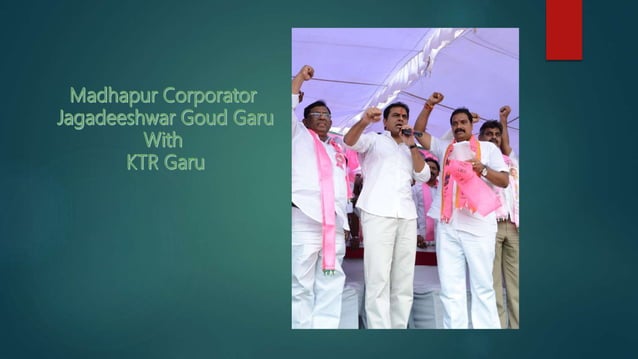 Madhapur Corporator jagadeeshwar goud | PPTX