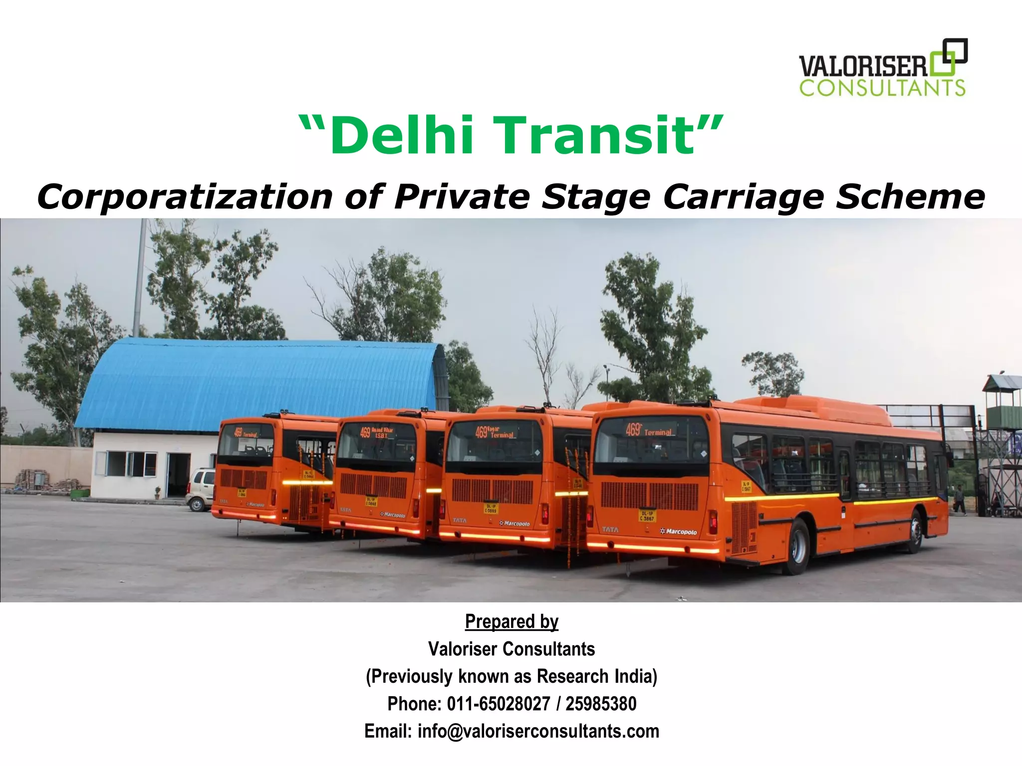 Corportization of private stage carriage scheme | PDF