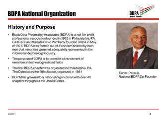 BDPA Corporate Sales Presentation: Detroit (2013) | PPT