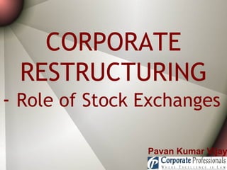 Corporate Restructuring: Role of Stock Exchanges | PPT