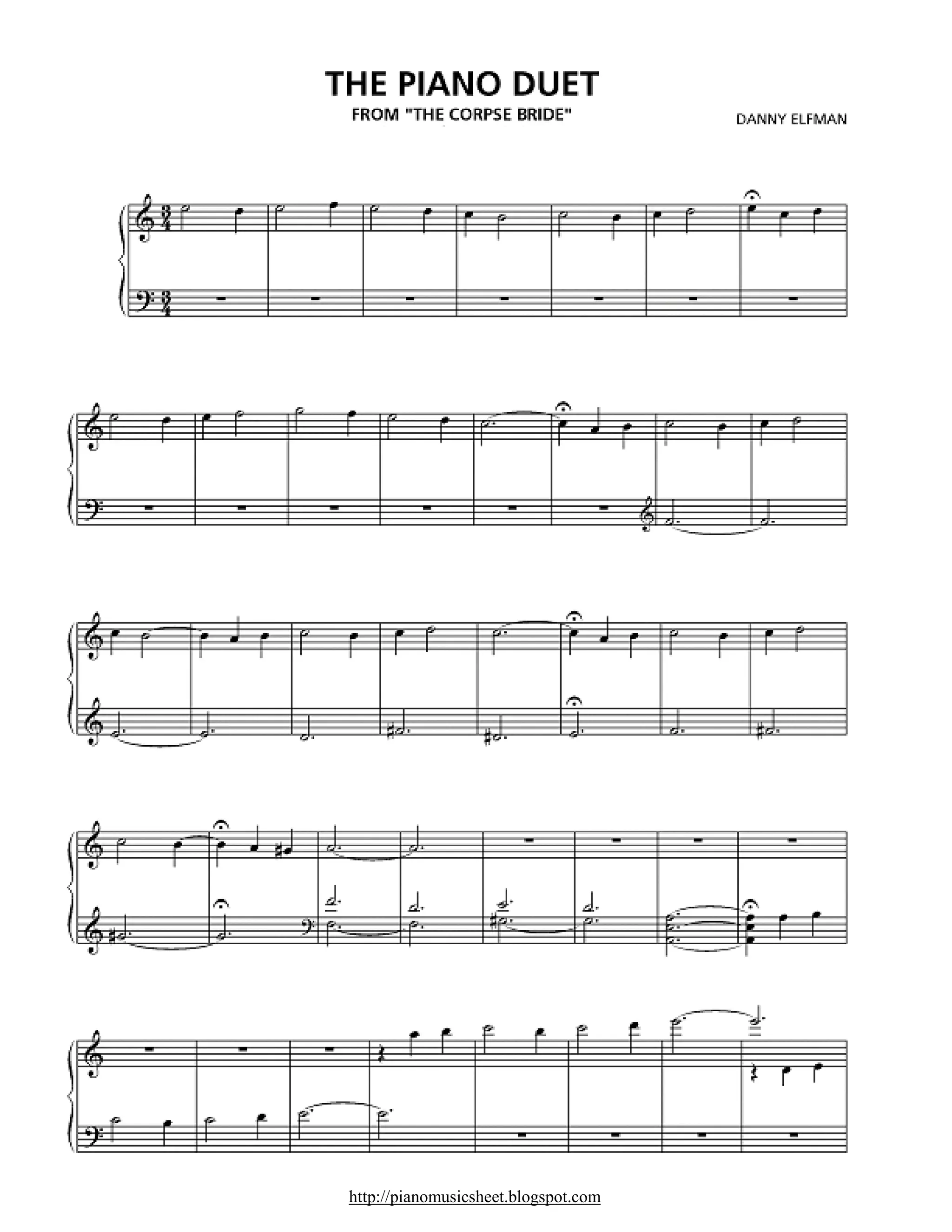 Corpse bride danny elfman-the-piano_duet _corpse bride_ | PDF