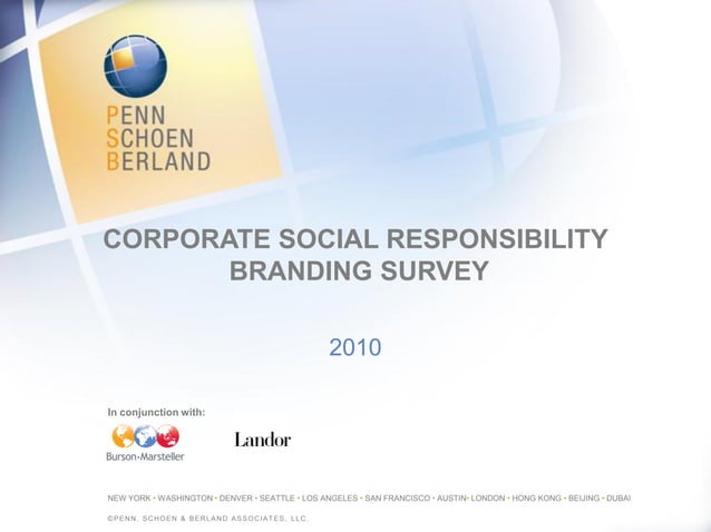 Corp Social Responsibility Survey | PPT