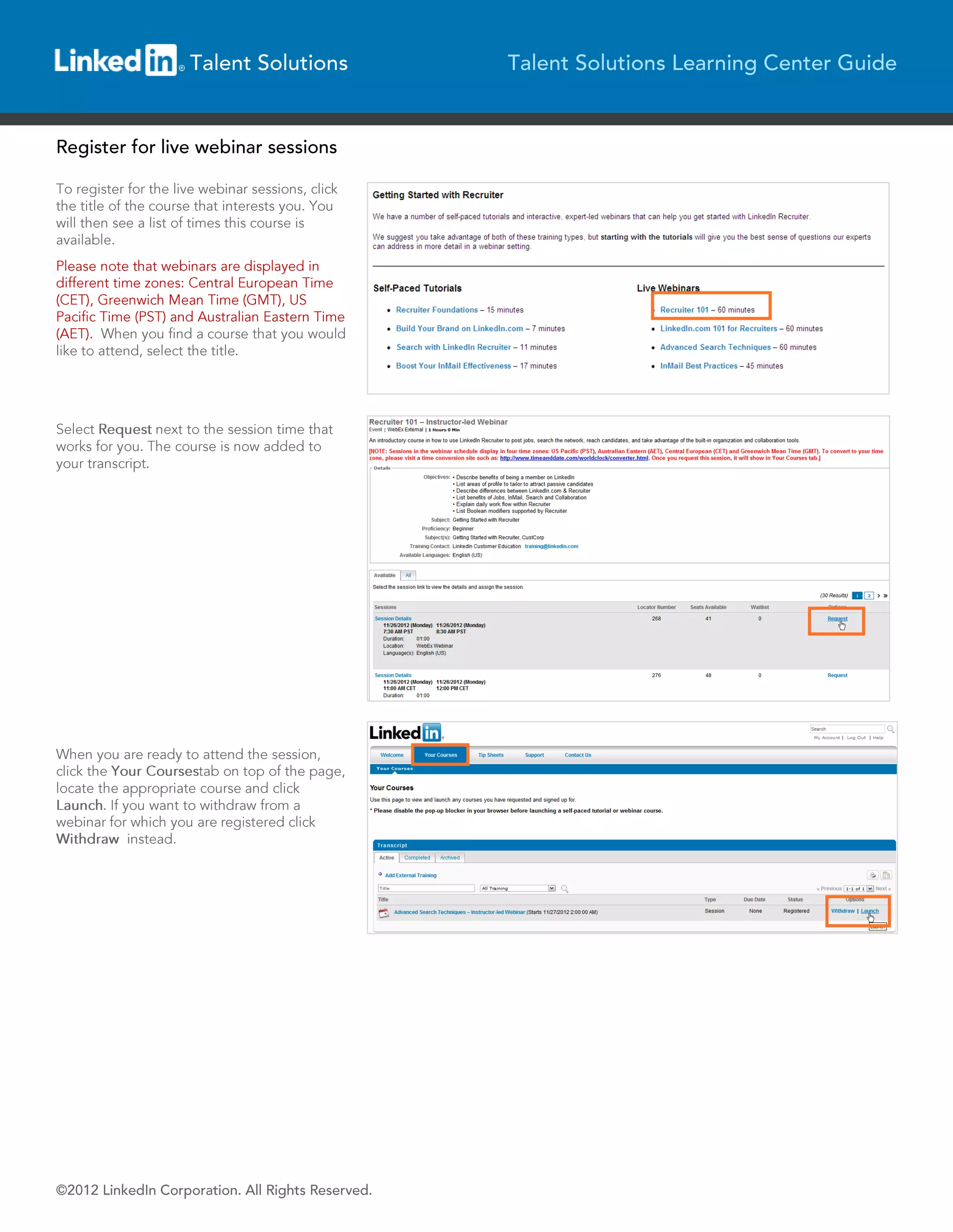 LinkedIn Talent Solutions Learning Centre - Corporate | PDF