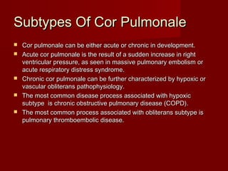 Cor pulmonale | PPT