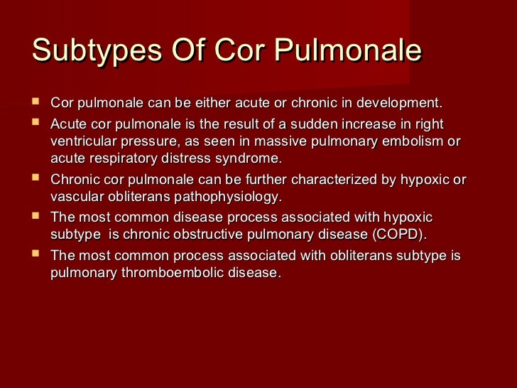 Cor pulmonale