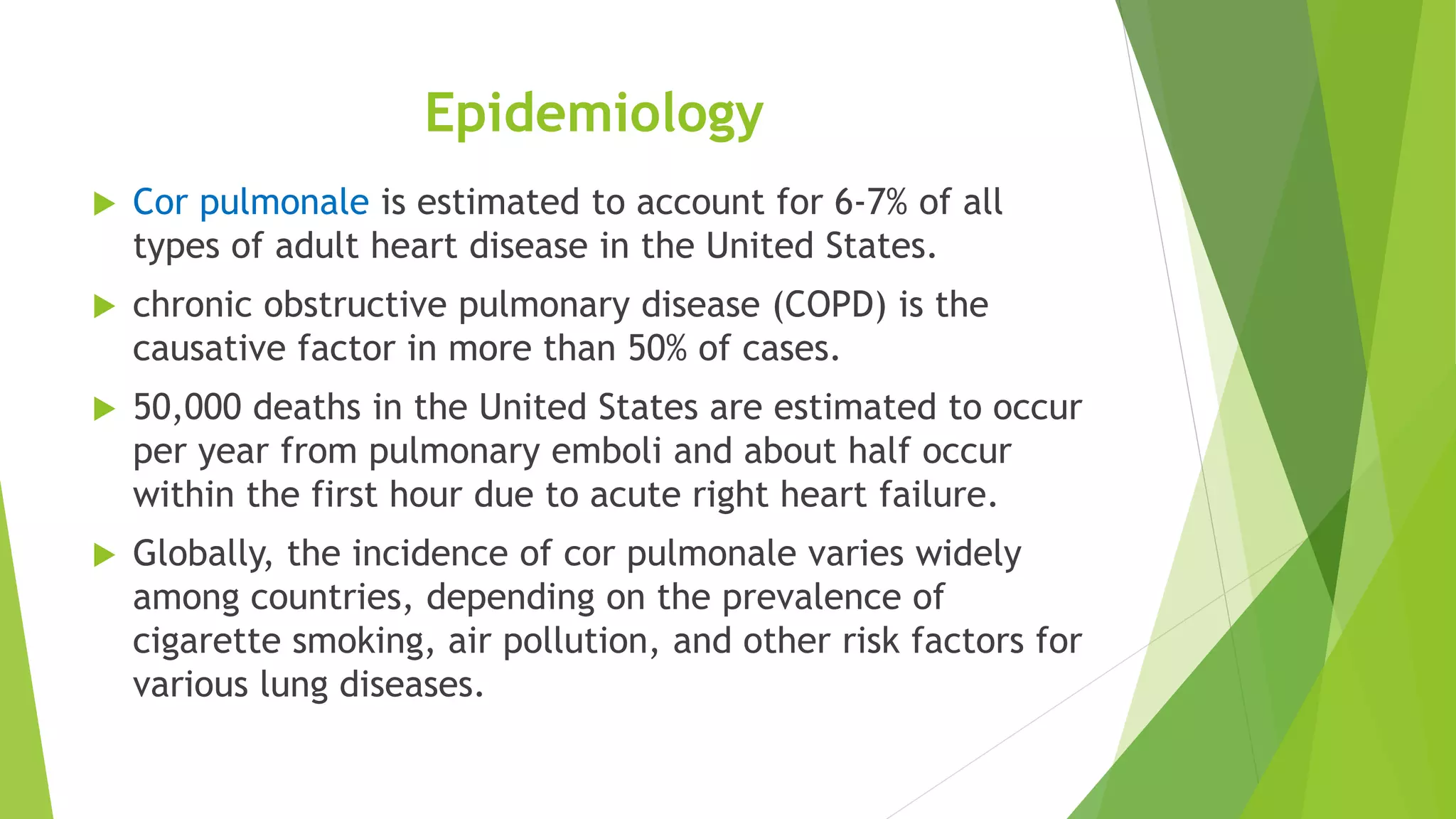 Cor pulmonale - october'18 | PPTX