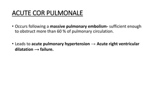 Cor Pulmonale Medicine | PPTX
