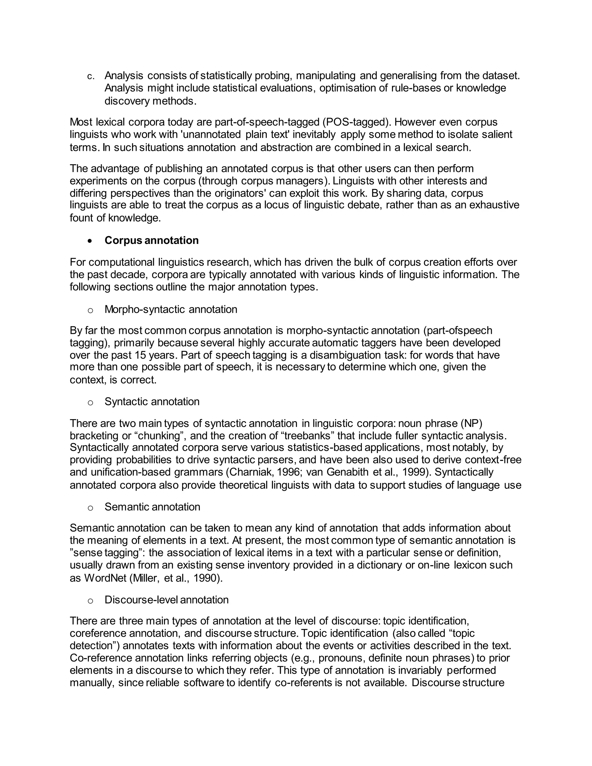 Corpus Analysis in Corpus linguistics | DOCX