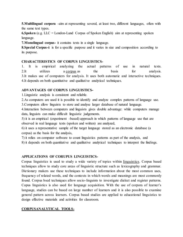Corpus Linguistics | PDF
