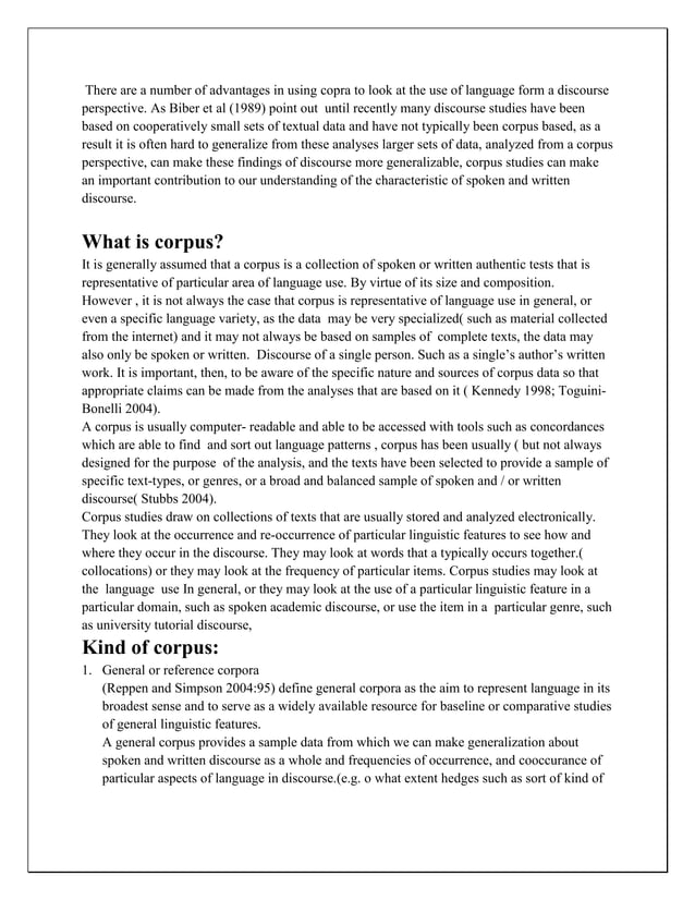 Corpus Approaches To Discourse Analysis DOCX